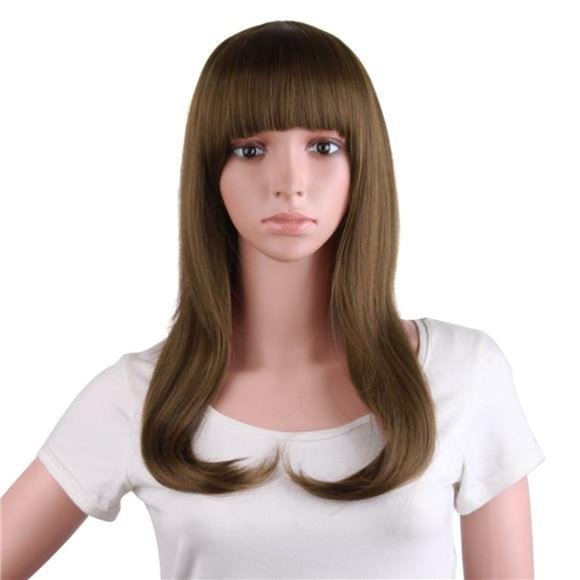 Other | Mapofbeauty 2 Inches50cm Flat Bangs And Straight Hair Slightly Curled Wigbrow | Poshmark
